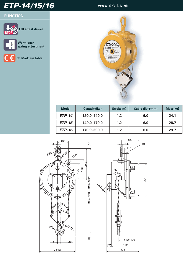 DKV VIET NAM CO.,LTD - Pa lăng cân bằng Endo ETP-14