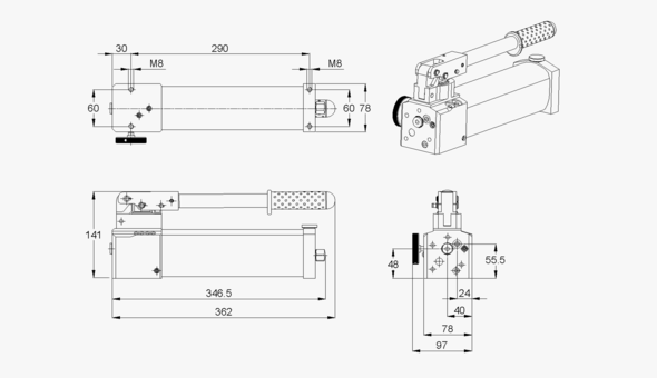 DKV VIET NAM CO.,LTD - Bơm tay thủy lực Lukas LH 2/0,9-70