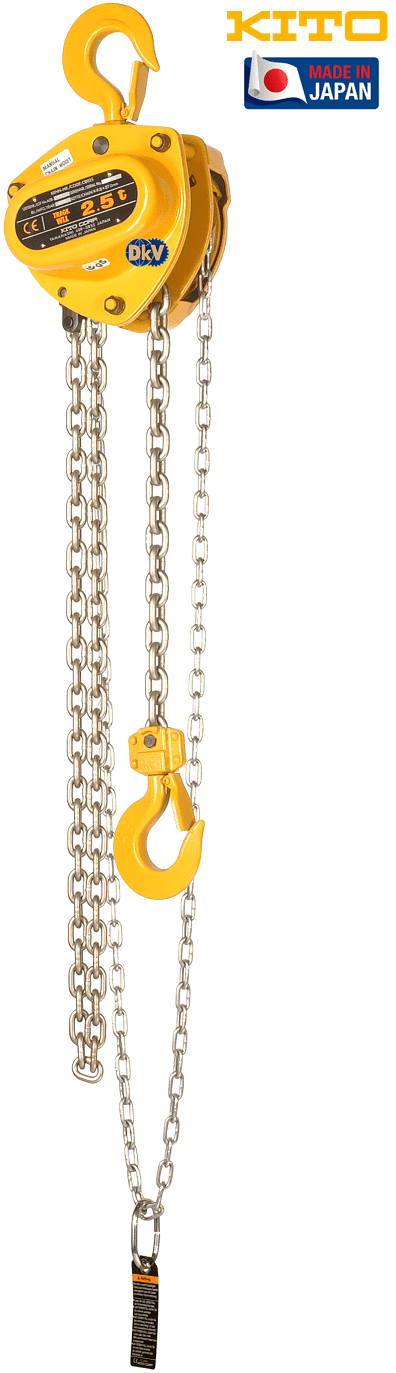 Pa lăng xích kéo tay 2.5 tấn Kito CB025 - DKV VIETNAM CO., LTD