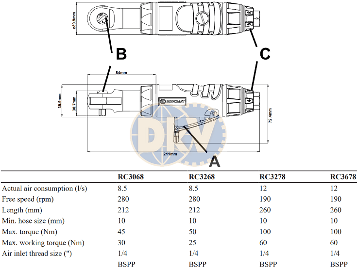 DKV VIET NAM CO.,LTD - Súng siết bulong Rodcraft RC3068