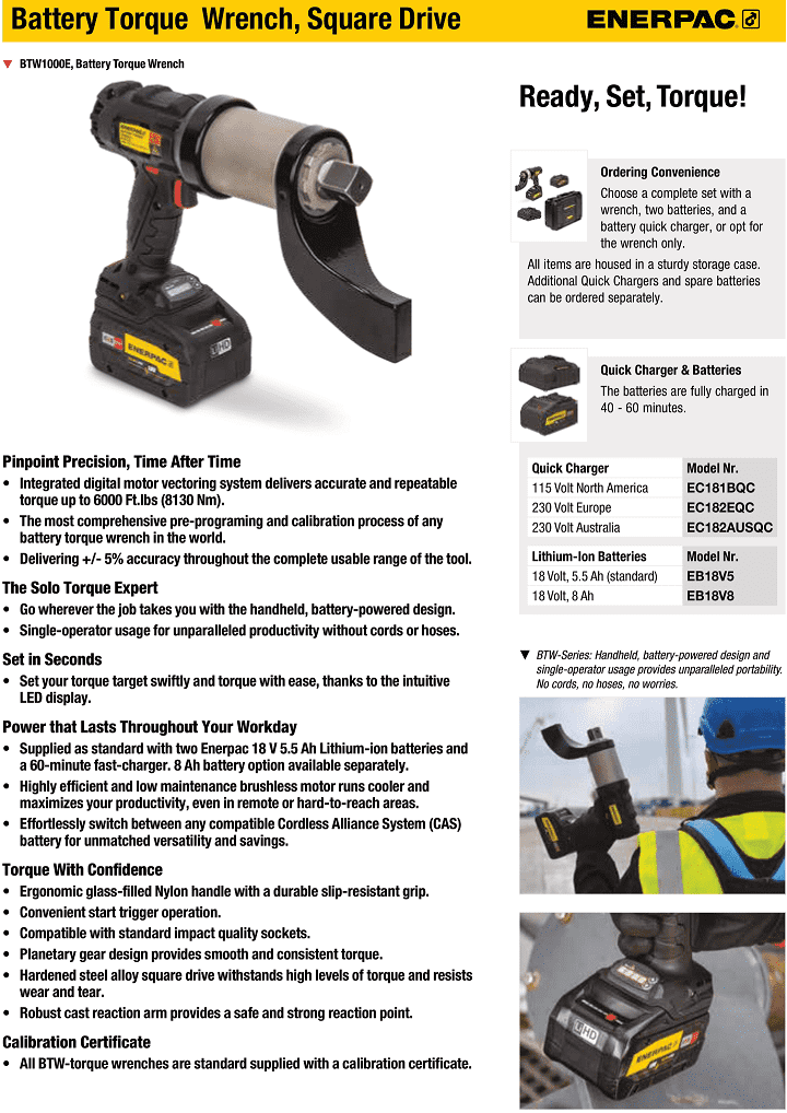 DKV VIET NAM CO.,LTD - Súng siết lực pin Enerpac BTW6000E